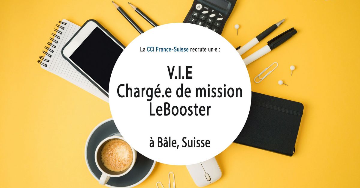 Rejoignez l'équipe du Booster Bâle en tant que VIE Chargé.e de mission ! | CCI France Suisse